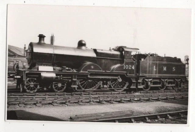 LMS RAILWAY STEAM Locomotive 1024 Photomatic Postcard-Size Repro Photo ...