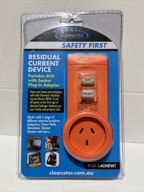 Safety Switch Rcd With Socket Plug In Adaptor Portable Power Cut Off 7918