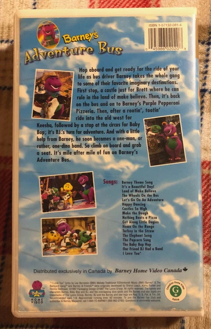 BARNEY'S ADVENTURE BUS [1997] {Canadian Clamshell} | VHS TAPE, Tested ...