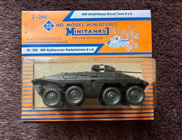ROCO MINITANKS H0 Z-266 BW RADSCHWIMM SPÄHPANZER LUCHS 8x8 AMPHIBIOUS ...
