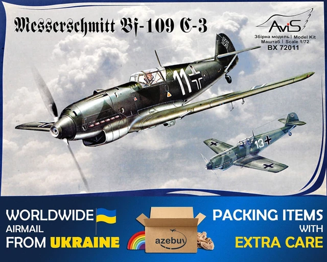 MESSERSCHMITT BF-109C-3 GERMAN Fighter 1/72 Scale Plastic Model Kit Avis 72011 £14.21 - PicClick UK