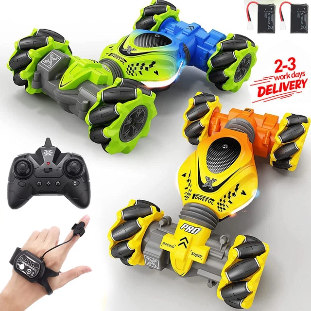360° 4WD RC Stunt Car Remote Control Toy Hand Gesture Sensing Off-Road ...