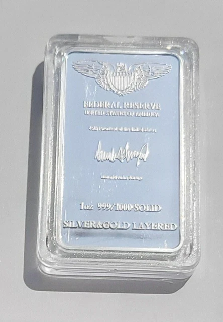 FORT KNOX SILVER Bar Kentucky Mint USA Bullion Donald Trump Americana ...