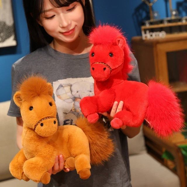 PONY YEAR OF The Horse Plush Toy With 3d Cotton Filling For Lunar New ...