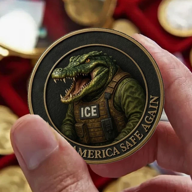 ALLIGATOR ALCATRAZ HUMOR Collectible Coin, 2025 Florida Everglades ...
