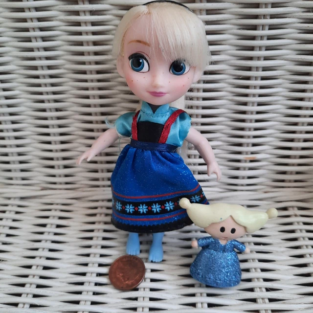 FROZEN DISNEY STORE Animators 4" Mini Elsa Doll & Play Doll Figure £4. ...
