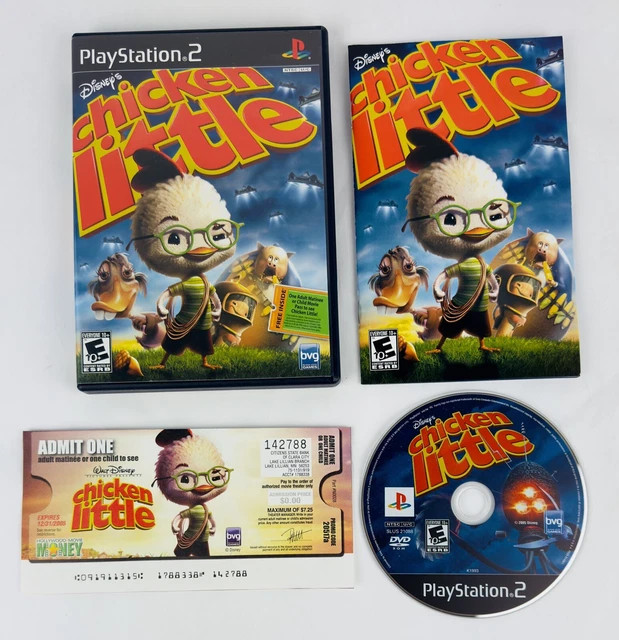 DISNEY'S CHICKEN LITTLE PS2 PlayStation 2 + Reg Card And Ticket ...