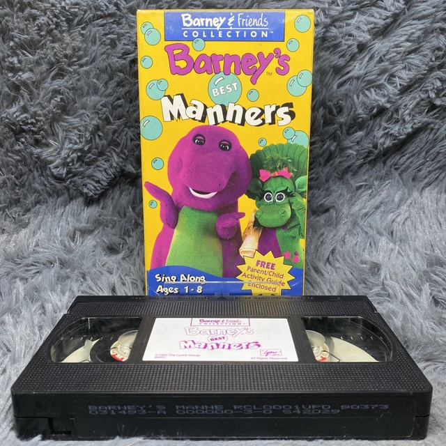 BARNEY & FRIENDS Barneys Best Manners VHS 1993 Baby Bop Lyons Sing ...