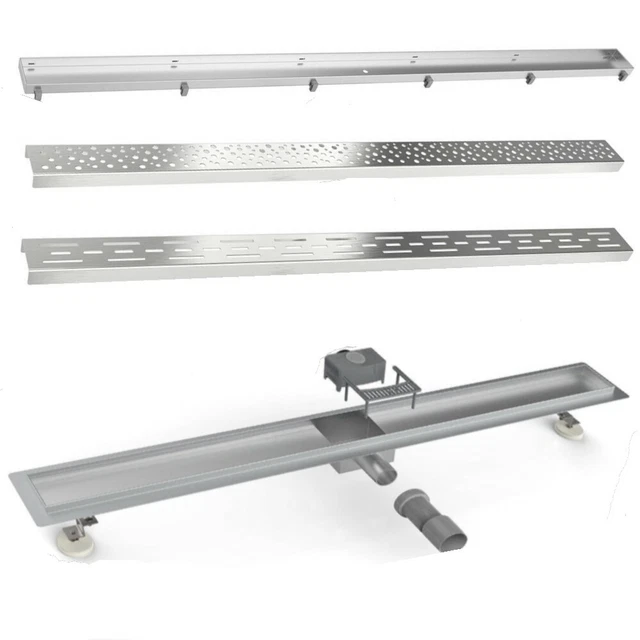 SCARICO PAVIMENTO ACCIAIO inox grondaia doccia scarico doccia piastrellabile fessura grondaia ...