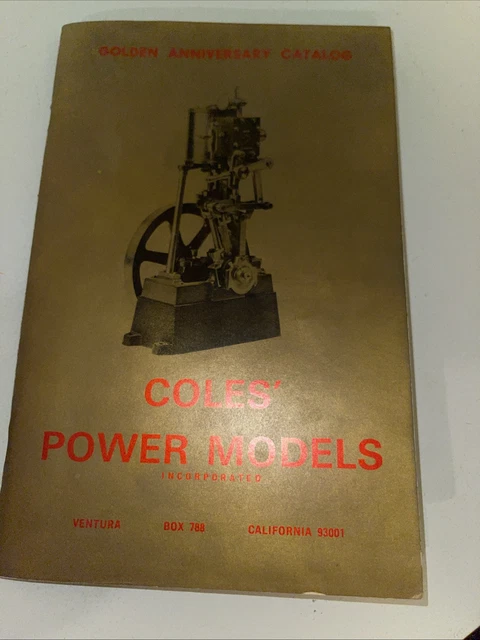 COLE'S POWER MODELS Accessories Metals Steam Engines Golden Anniv ...