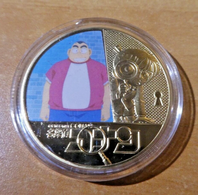 DETECTIVE CONAN GOLD Metal Coin Card M100 Carte Medal Piece #9 Mint EUR ...