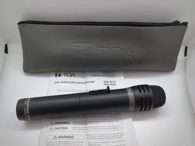 TOA WM-4210-4220 WIRELESS Microphone With Case And Instructions £12.49 ...
