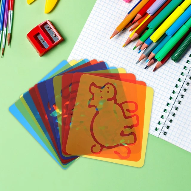 12 PCS DRAWING Tools for Kids Painting Template Hand Craft Board £9.99 ...