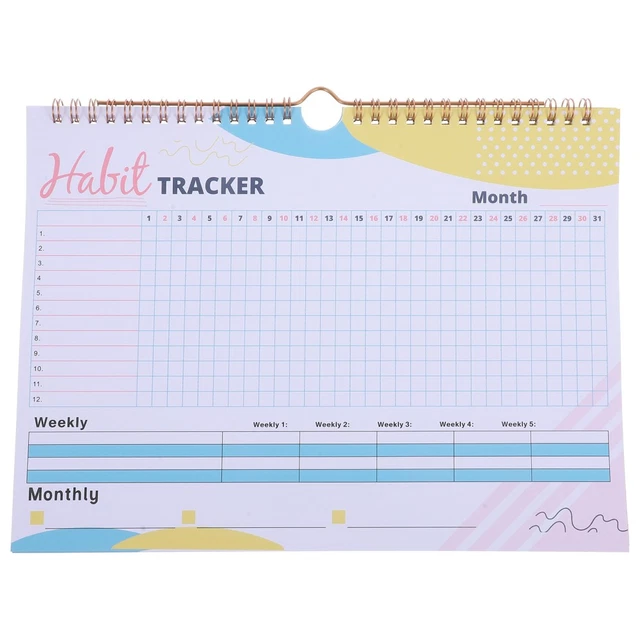 HABIT TRACKER HABIT Undated Tracker Calendar Planner Tracker Habit Goal ...