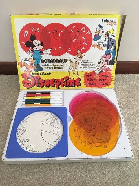 VINTAGE 1970S WALT DISNEY DISNEYTIME ROTADRAW - COMPLETE IN BOX £10.50 ...