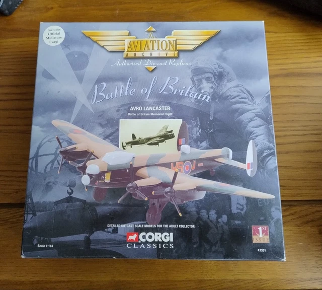 CORGI AVIATION 47301 Avro Lancaster Battle Of Britain Diecast -1:1444 £ ...