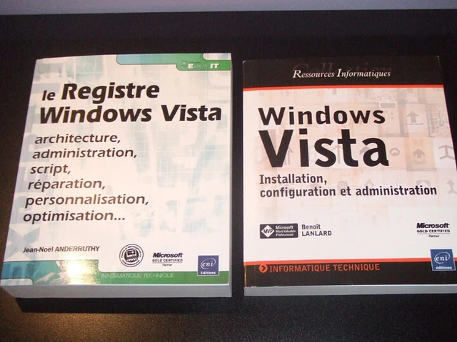 2-BOOK SET - Windows Vista FRENCH 2008 Registre admin NEW $49.98 ...