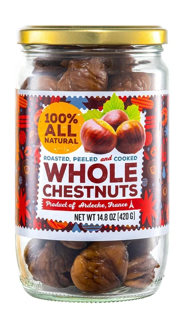 CHESTNUT JAR CHESTNUTS From Ardeche France Whole Roasted Chestnuts ...