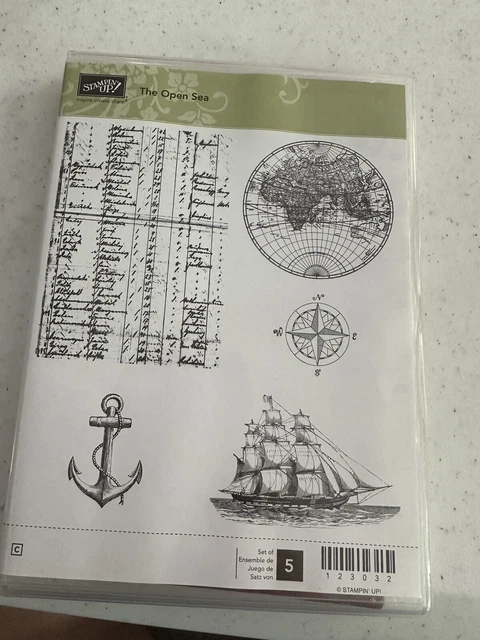 STAMPIN UP! THE Open Sea Rubber Stamp Set, 5 Stamps - Retired 2011 Ship ...