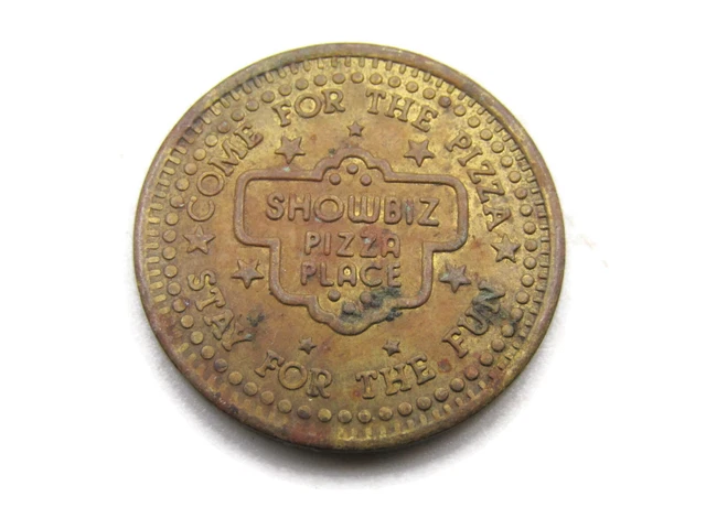SHOWBIZ PIZZA PLACE Play Value Token Gold Tone £11.00 - PicClick UK