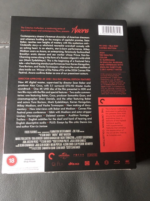 ANORA - THE Criterion Collection 4K UHD & Blu-ray - Sean Baker Mikey ...
