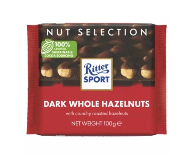 RITTER SPORT NUT Selection Dark Whole Hazelnuts 100g £4,586.70 ...