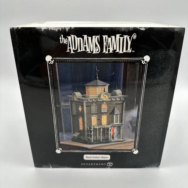 THE ADDAMS FAMILY Village UNCLE FESTER'S HOUSE New Old Stock Lights Up ...
