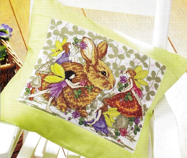 RABBIT FEES ELVES Cross Point Grid - RABBIT Joan Elliott Cross Stitch ...