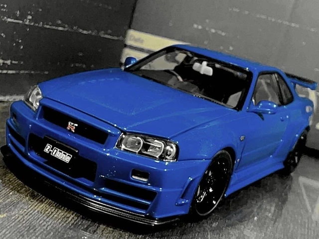 1/18 AUTOART NISSAN SKYLINE GT-R R34 NISMO Z-TUNE Z2 BAYSIDE BLEU EUR ...