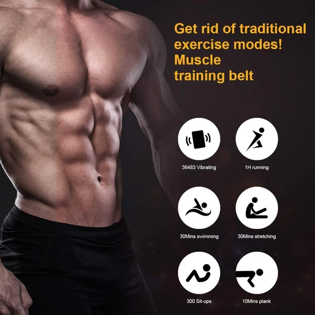 EMS MUSCLE STIMULATOR Muscle Toning Training Belt, Muscle Toner Waist ...