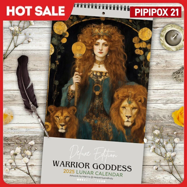 WARRIOR GODDESS 2025 Moon Phase Calendar, 2025 Wall Calendar with 12 Month NEW £10.51 - PicClick UK