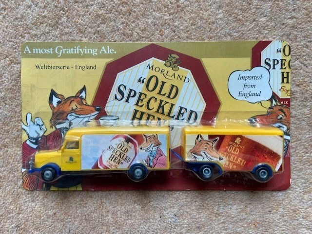 OLD SPECKLED HEN model lorry and trailer. Sealed on card £22.95 ...