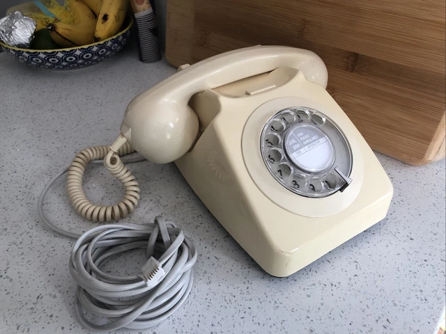 VINTAGE WORKING 1970/80’S Rotary Dial Phone GPO BT Cream White Vgc ...