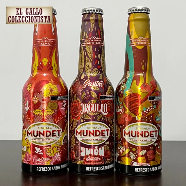 SET DE 03 Aluminium Bottles Sidral Mundet Edición A La Mexicana México ...