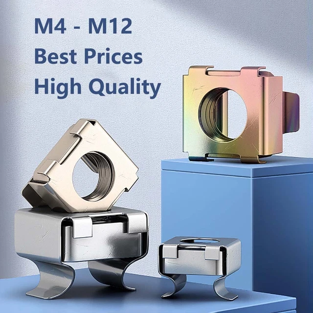 M4 M5 M6 M8 M10 M12 Cage Nut Square Hole Server Rack Mount Cabinet PC ...