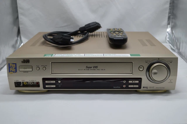 MAGNÉTOSCOPE VCR VHS JVC Super VHS S-VHS HR-S7500MS PAL SECAM haut de ...