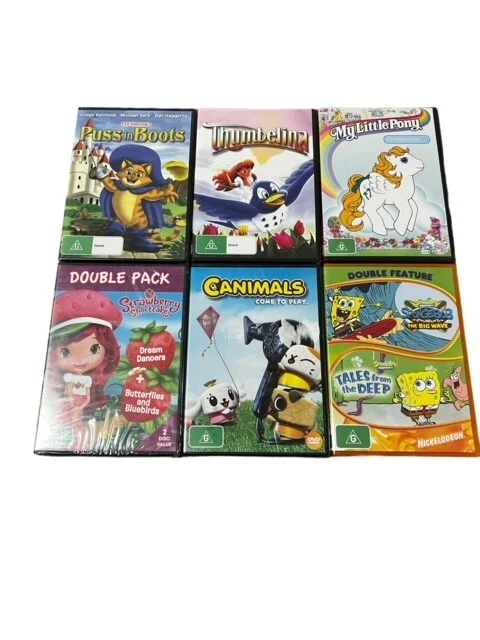 CHILDREN'S ANIMATION DVD Lot Thumbelina Spongebob Region 4 All New ...