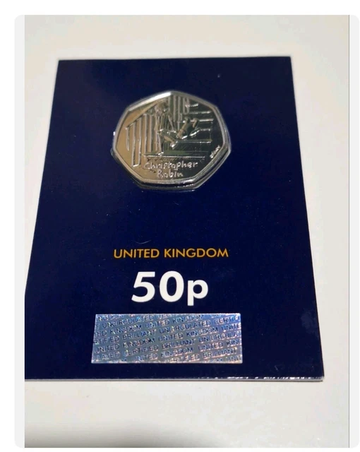 2020 WINNIE THE Pooh. CHRISTOPHER ROBIN 50p coin. Uncirculated £11.95 ...