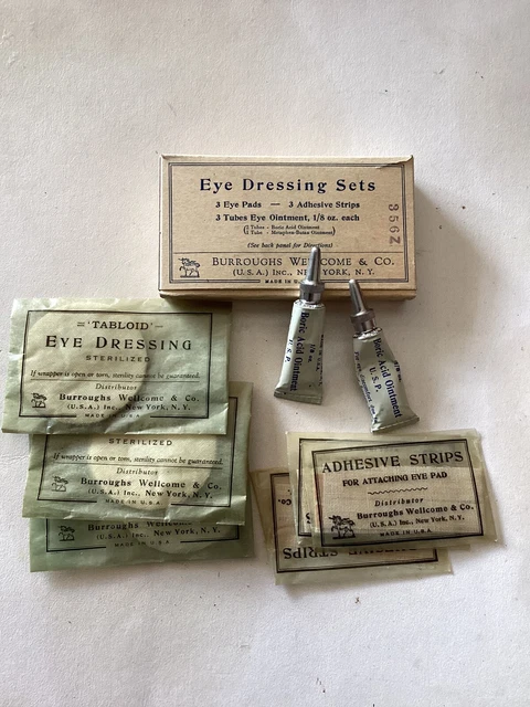 TRÈS RARE Us Ww2 Eye Dressing Set Burroughs Wellcome Original - Medical ...