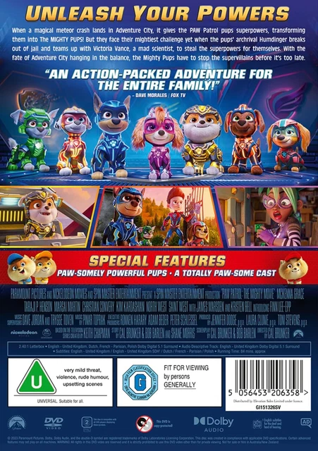 PAW PATROL: THE Mighty Movie [DVD] McKenna Grace, Taraji P. Henson EUR ...