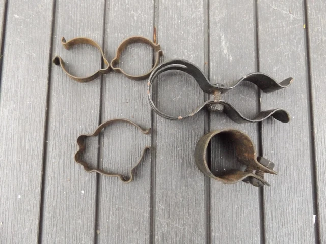 VINTAGE MOTORCYCLE CABLE Clamp Clips Brackets Suit Bsa Norton Ariel Ajs ...