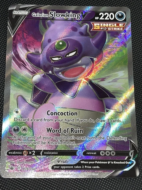 POKEMON CARDS - Galarian Slowking V Full Art - Chilling Reign - Pack ...