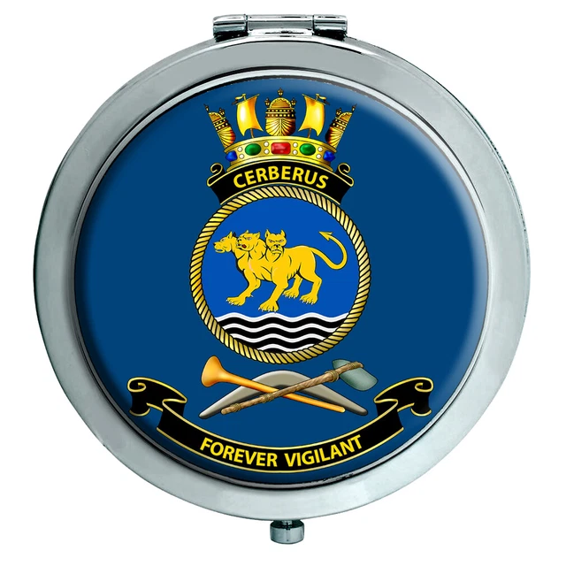 HMAS CERBERUS ROYAL Australian Azul Marino Espejo Compacto EUR 31,03 ...