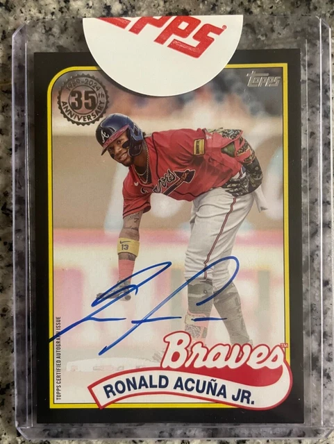 RONALD ACUNA JR 2024 Topps Series 1 1989 auto nero parallelo #/99 ...