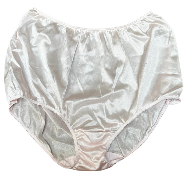 Vintage Sheer Nylon Granny Panties Hi Rise Mushroom Gusset Pink