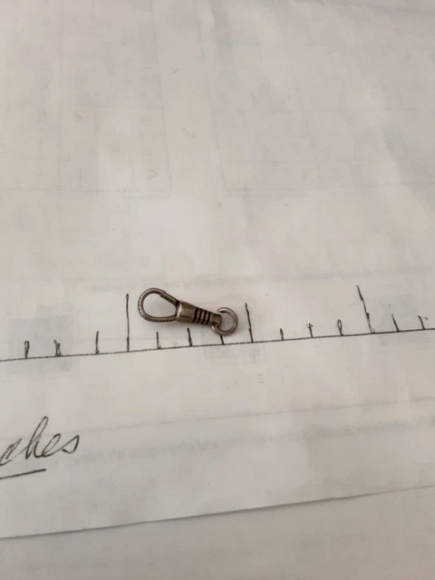 ANTIQUE SILVER CLASP Pocket Watch Chain Slasp, Swivel Clip as pictured ...