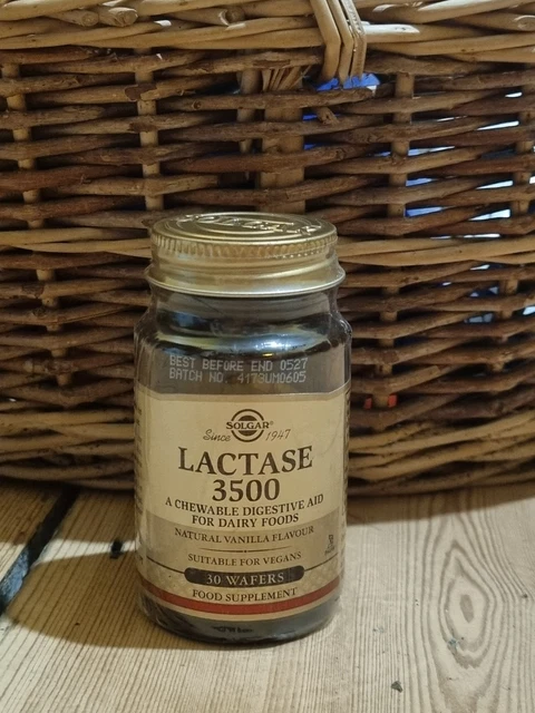 SOLGAR LACTASE 3500 Wafers - Pack of 30 - Aids Dairy Digestion - Helps ...