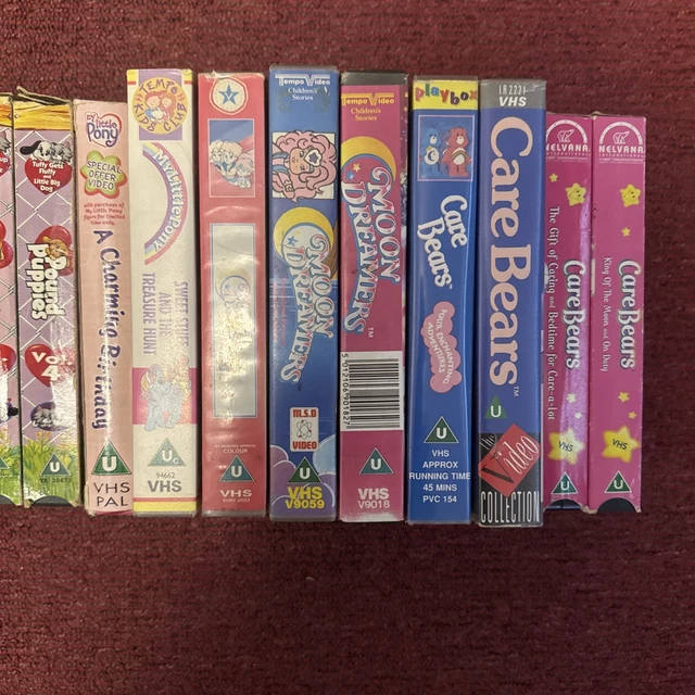 CHILDREN’S VHS JOB Lot Moondreamers, Carebears, My Little Pony Etc £57. ...