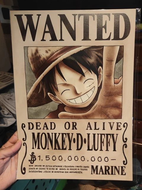 ONE PIECE OFFICIAL Japan WANTED POSTER Mugiwara Store LUFFY 300mm (W ...