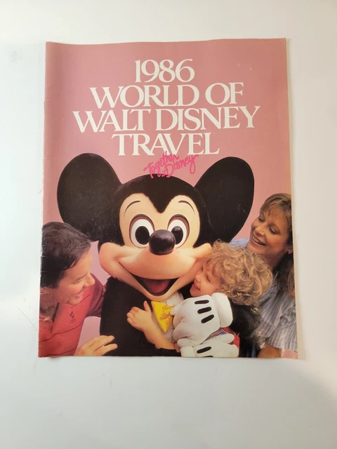 VINTAGE 1986 WORLD Walt Disney Travel Vacation Brochure Guide Epcot ...
